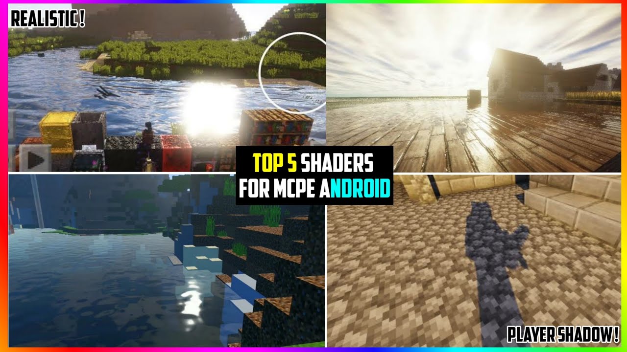 TOP 5 REALISTIC SHADERS FOR MINECRAFT PE 😍 IN 2GB 3G RAM ANDROID [1.18 ...