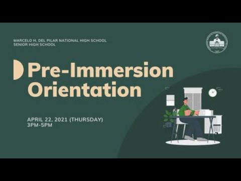 SHS Pre-Work Immersion Orientation - YouTube