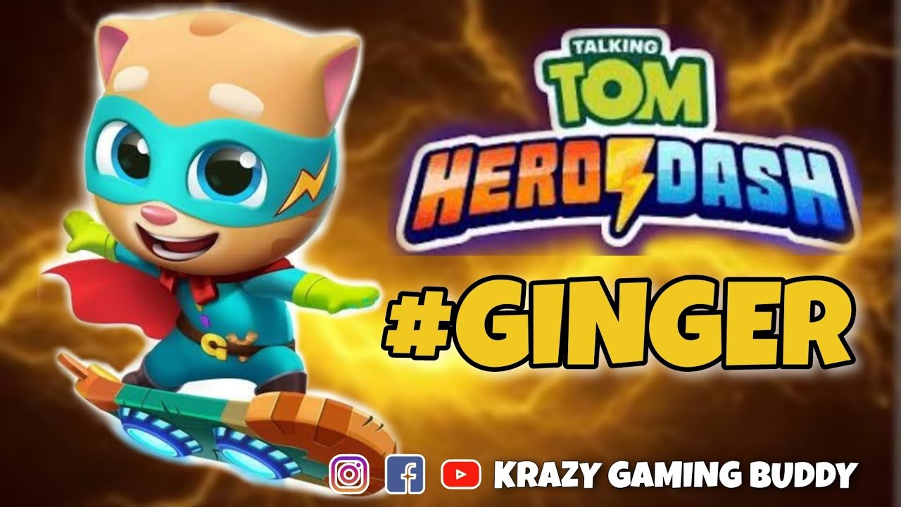 TALKING TOM HERO DASH #Ginger || KRAZY GAMING BUDDY - YouTube