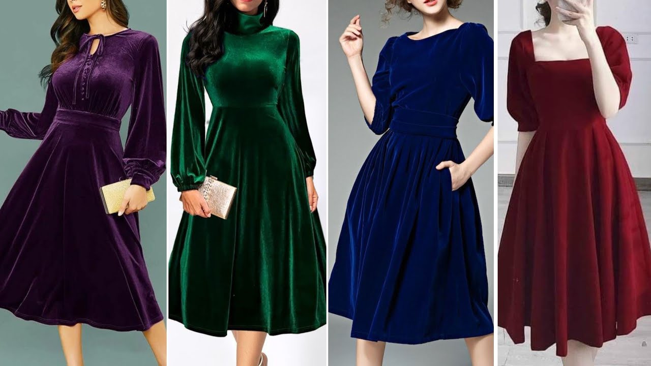 Stylish Velvet Short Frock Dress Designing Ideas. - YouTube
