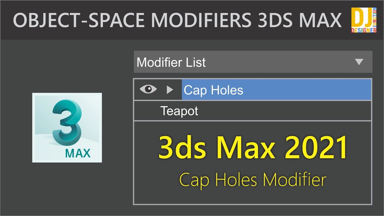 Cap Holes Modifier In Autodesk 3ds Max Object Space Modifiers 3ds