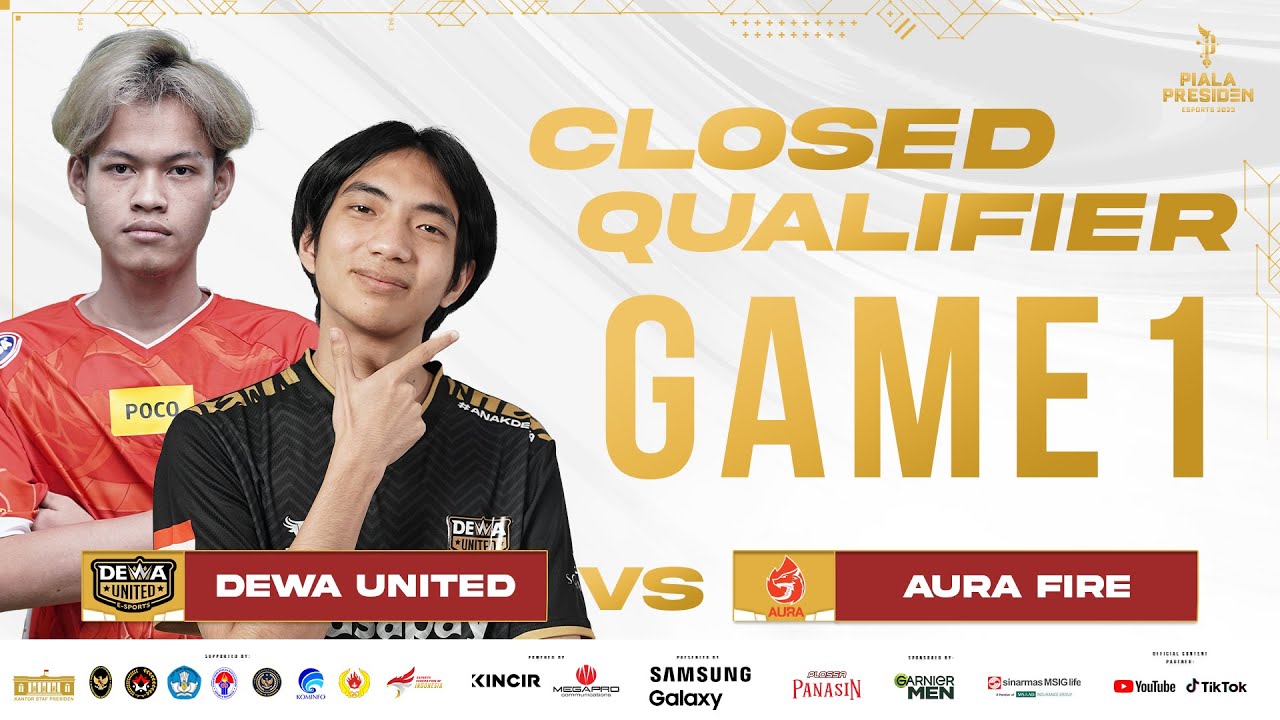 (MLBB MEN) DEWA UNITED VS. AURA FIRE - GAME 1 - CLOSED QUALIFIER - YouTube