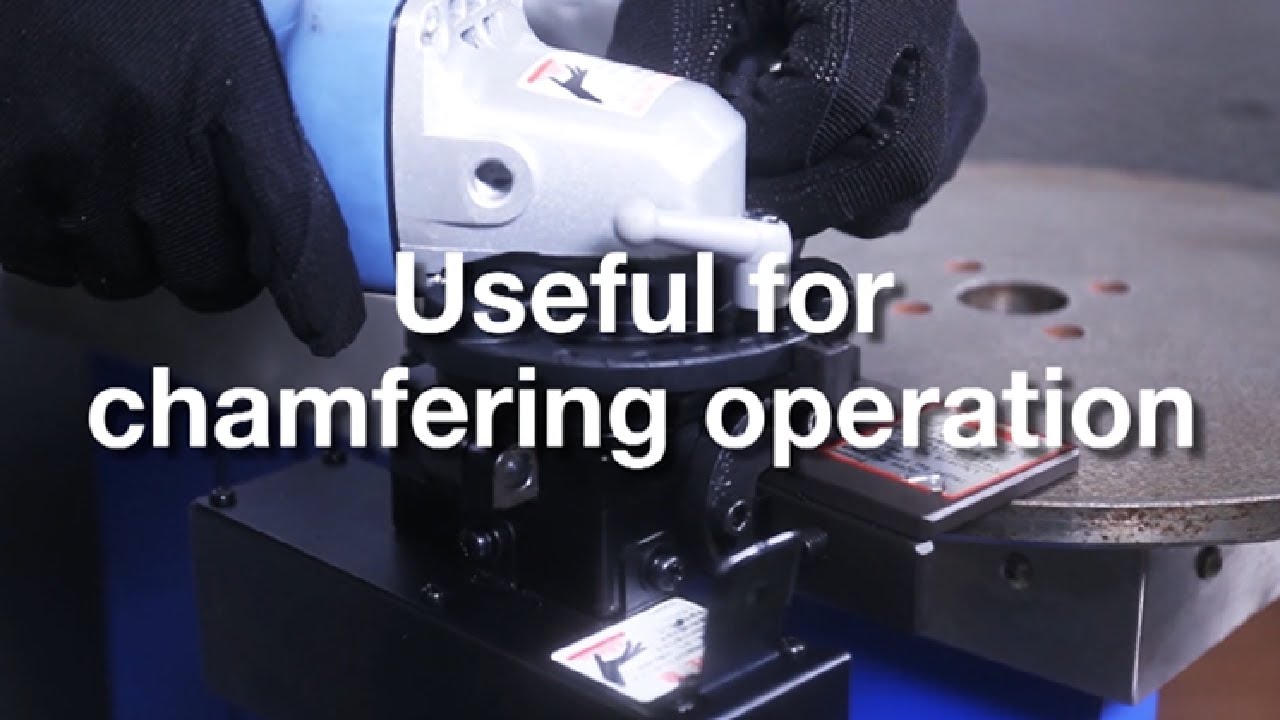 [NITTO KOHKI] MINI BEVELER EMB-0307C : Electric Chamfering Tool - YouTube