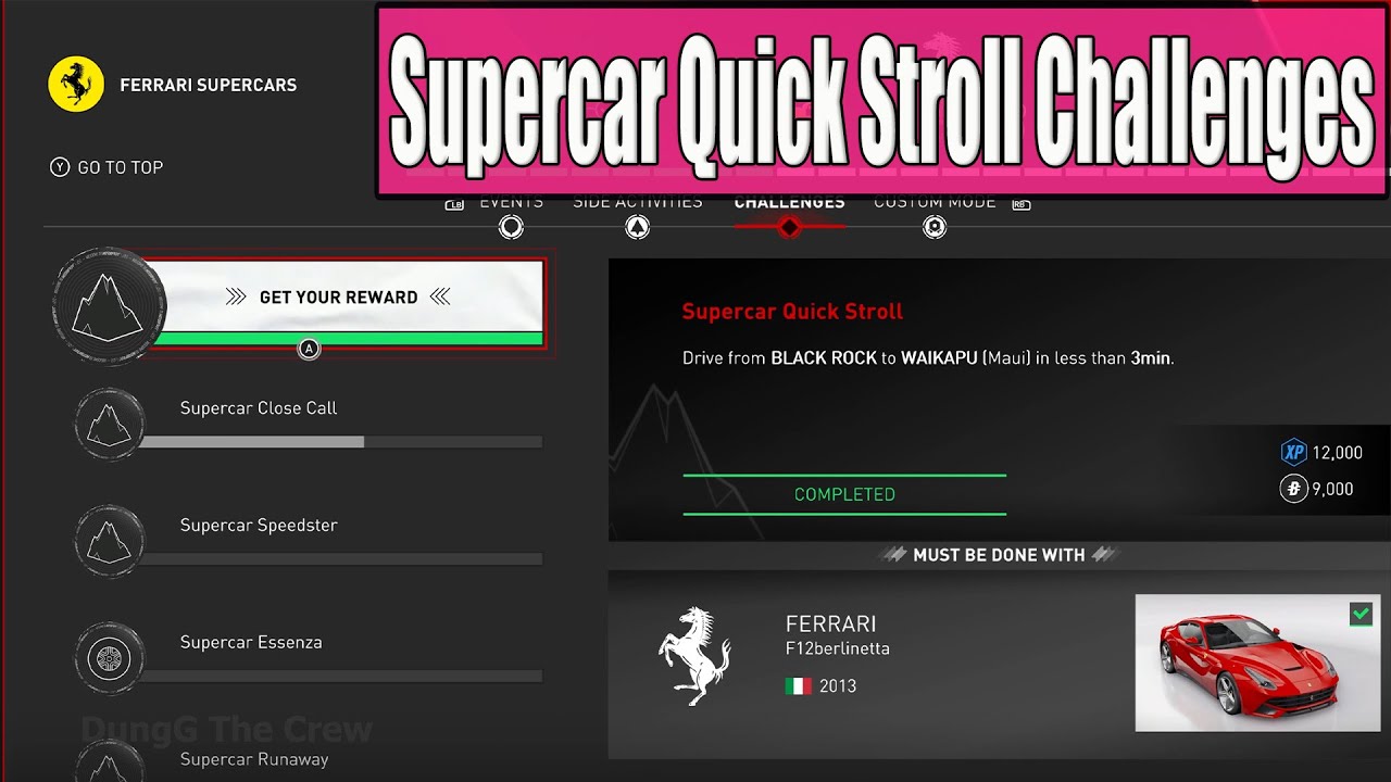 The Crew Motorfest Supercar Quick Stroll Challenges - Black Rock to ...