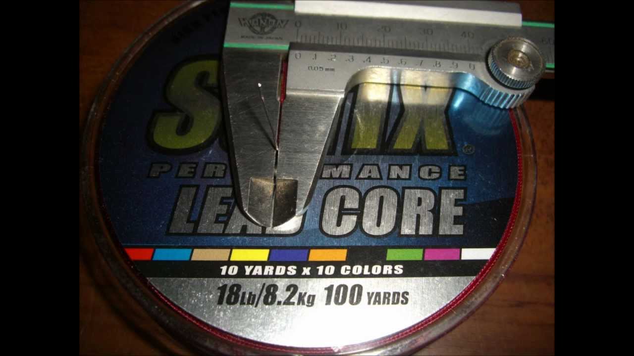 I measured it Lead Core Line diameter (Outer & core） - YouTube
