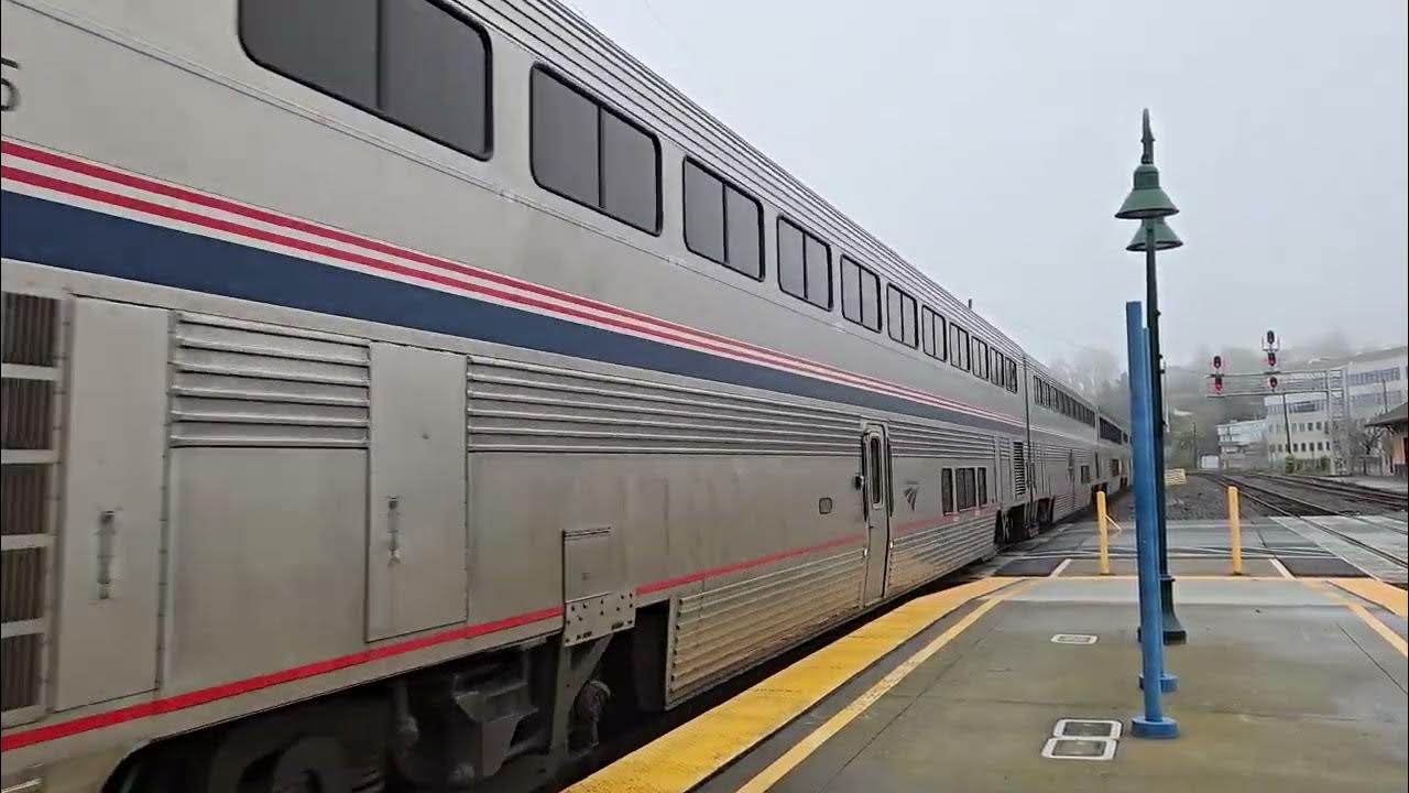 4hr Late Amtrak Coast Starlight #11 at Martinez Station with ALC-42 #339 and #314 #amtrak - YouTube