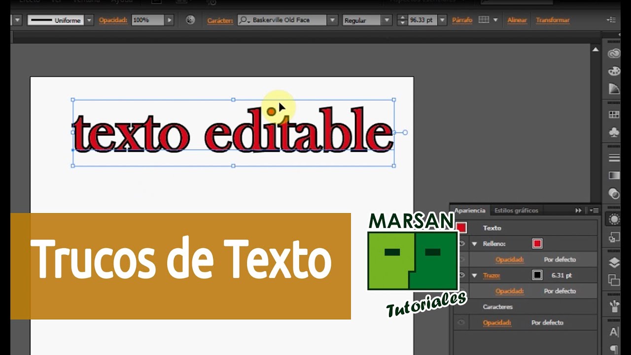 Tutorial Adobe Illustrator Textos: trucos, mitos y realidades - YouTube