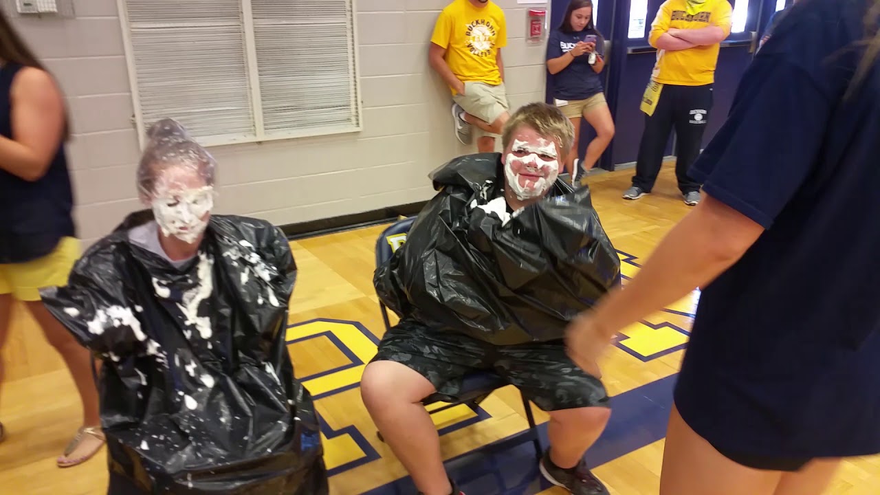Teachers Get Pied in the Face - Homecoming Pep Rally 2017 - YouTube
