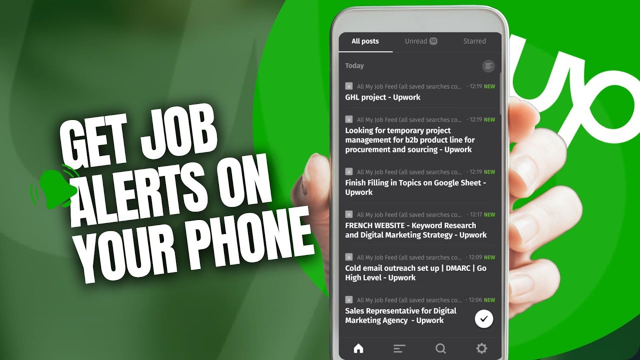 How to get Upwork Job Alerts on your Phone: RSS Feed - YouTube