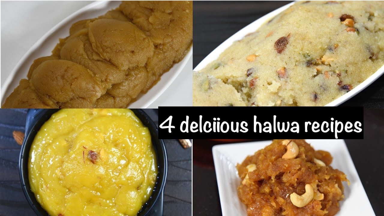 4 delicious halwa recipes | quick Indian desserts | Festival sweet ...