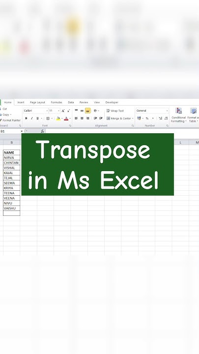Easy *Transpose* in Ms Excel|#excel #youtubeshorts #exceltricks #computer #viralshort # ...