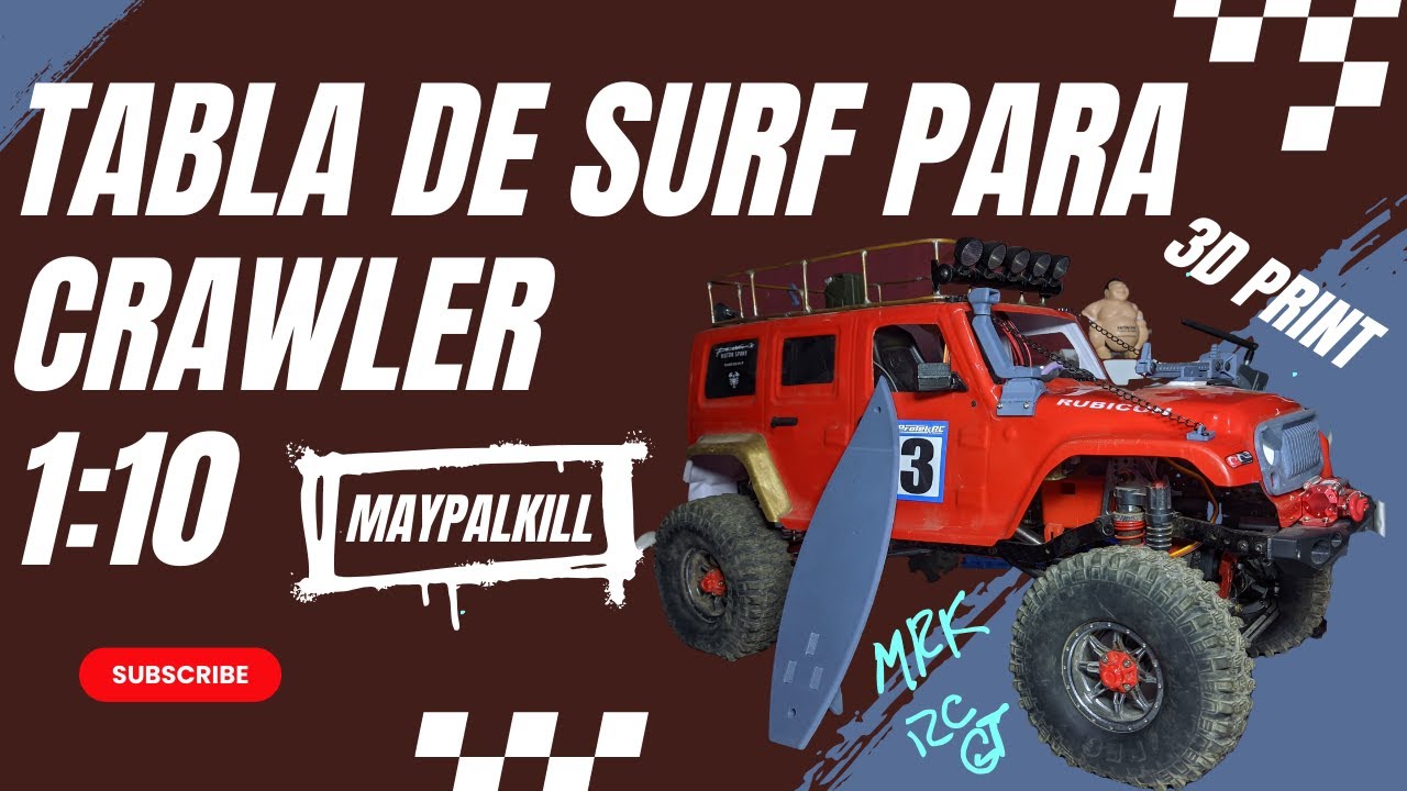 TABLA DE SURF PARA CRAWLER 1:10 #crawlerrc #axialscx10 - YouTube