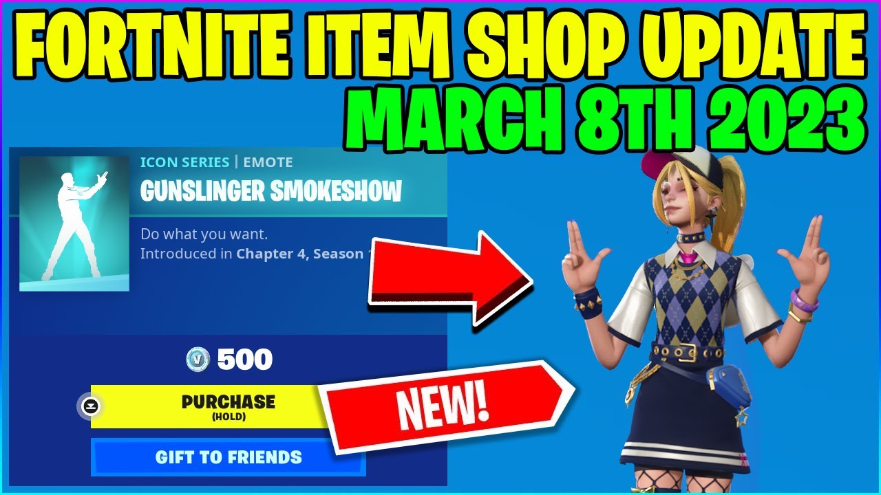 *NEW* GUNSLINGER SMOKESHOW EMOTE! (FORTNITE ITEM SHOP MARCH 8TH 2023 ...