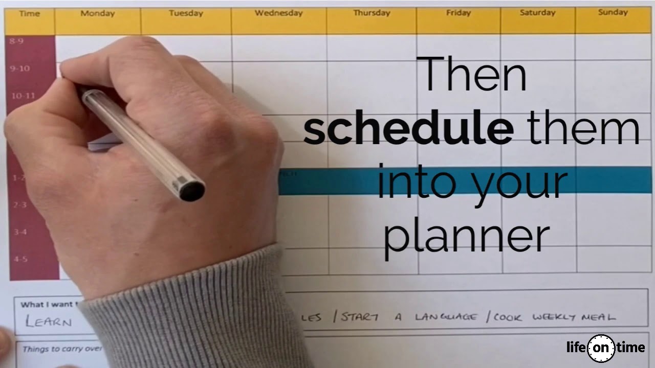 How to schedule short term goals - YouTube
