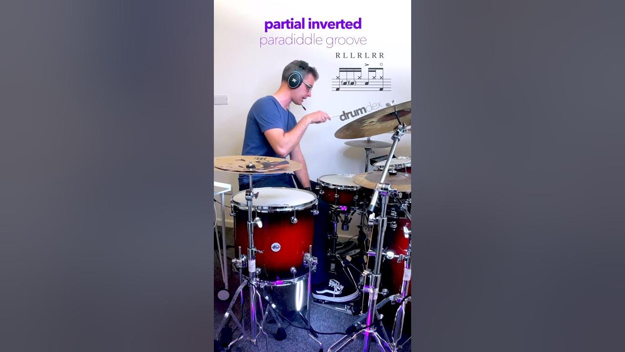 Partial Inverted Paradiddle Drum Groove Lick Lesson #drumrudiments #drumlessons #drumteacher # ...