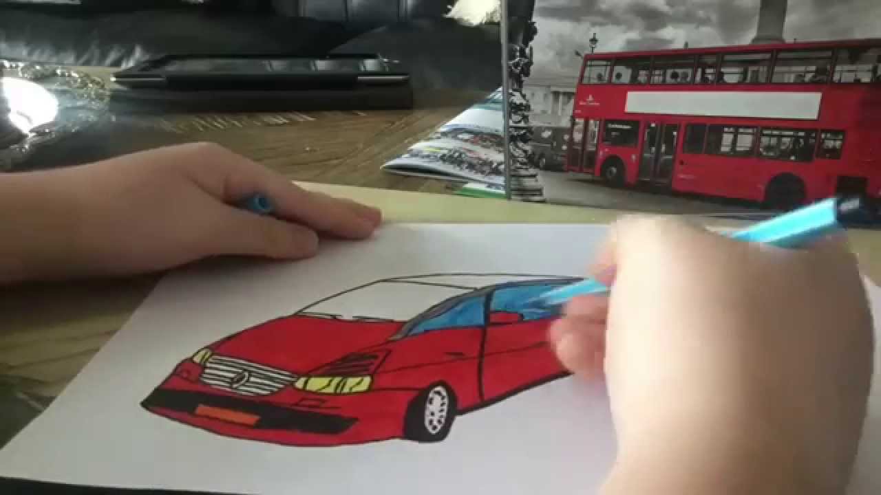 How to draw a Renault Avantime (SPEED DRAWING) - YouTube