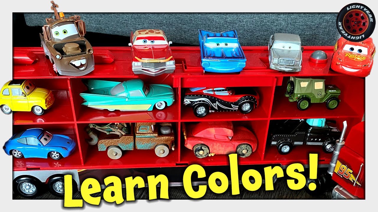Lightning McQueen, Mack, & Disney/Pixar Cars | Learn Color While ...