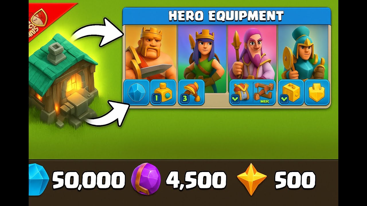 Max Hero Gear FAST! Best Upgrade Tips | COC Hero Equipment Guide 🔥 ...