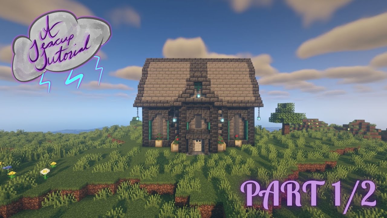 How to Build a Minecraft 1.18 Deepslate and Stone Cottage House | Part ...