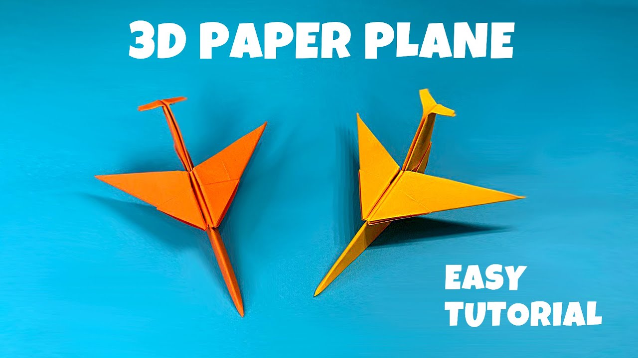 ️👨‍ ️ SUPER EASY tutorial: How to make 3d origami plane | DIY crafting ...
