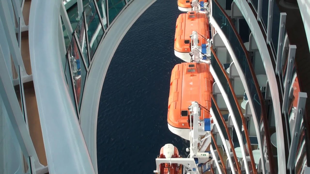 The view below from the Sea Walk of Royal Princess - YouTube