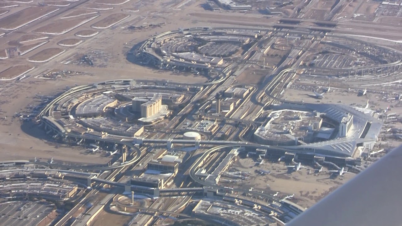 DFW International Airport Fly Over - YouTube