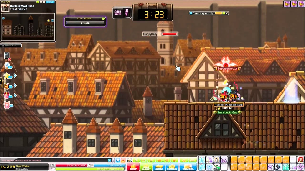 Maplestory Nightwalker Attack On Titan event - YouTube