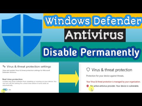 Windows Defender Antivirus Real-Time Protection Disable Permanently ...