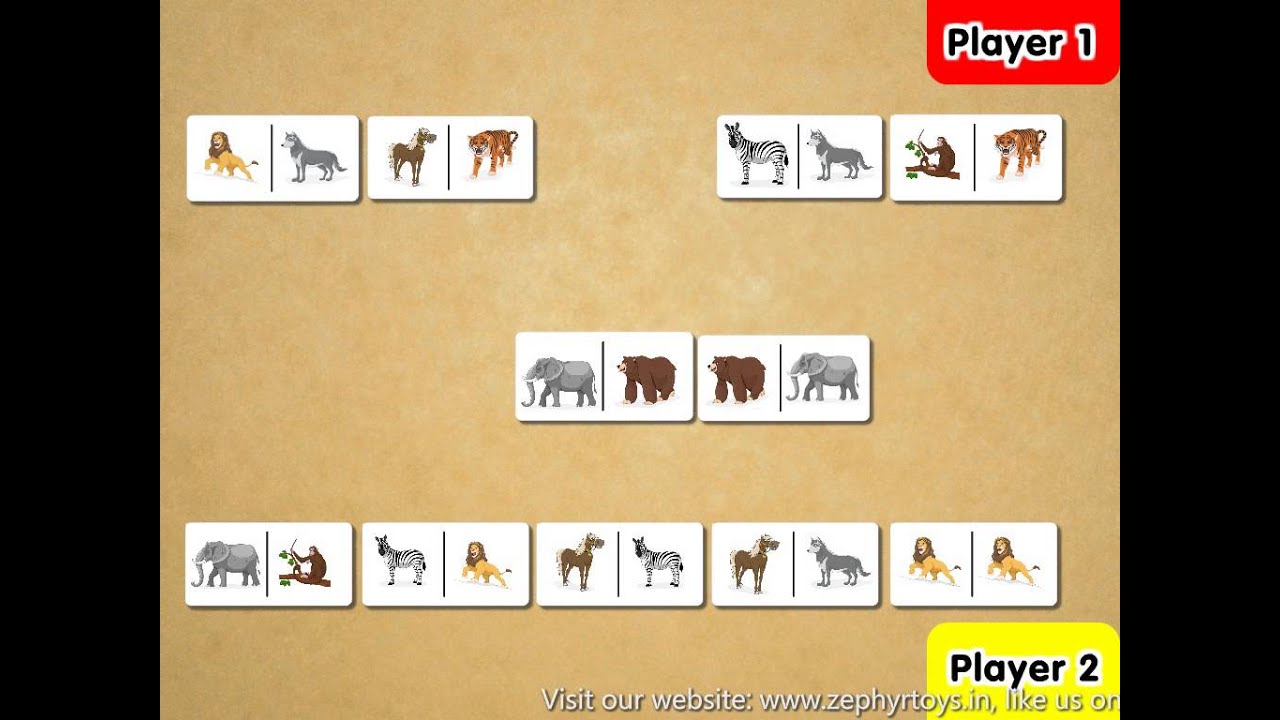 animal dominoes - YouTube