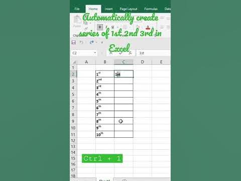 Automatically Create 1st 2nd 3rd series in Excel #excelshorts #excel #hack #exceltrick - YouTube