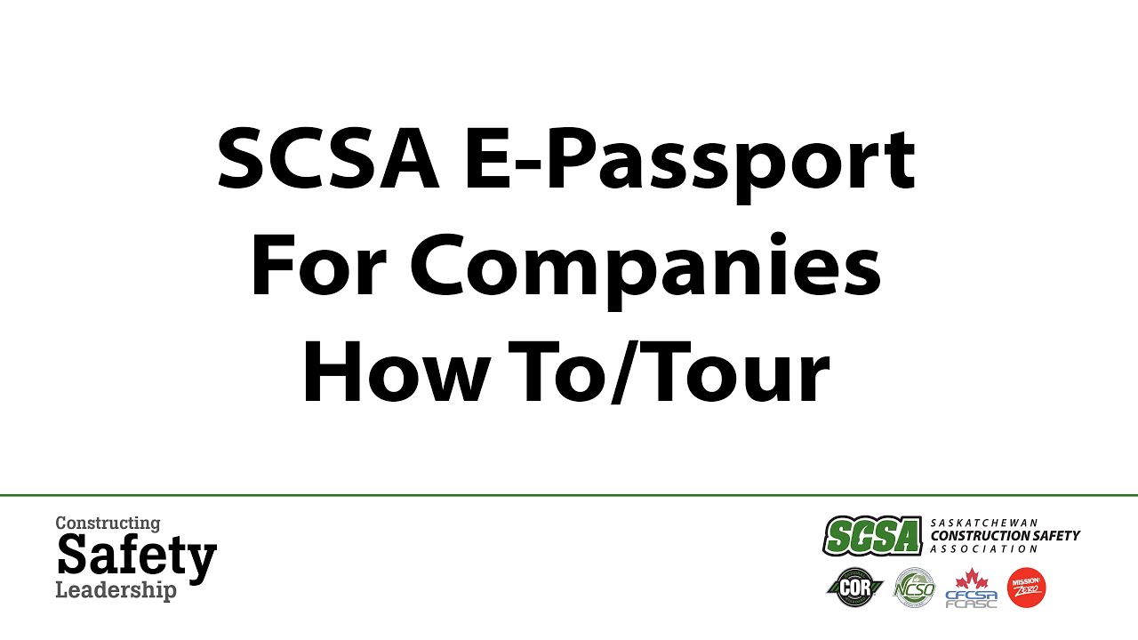 SCSA E Passport For Companies How To:Tour 2020 06 18 - YouTube