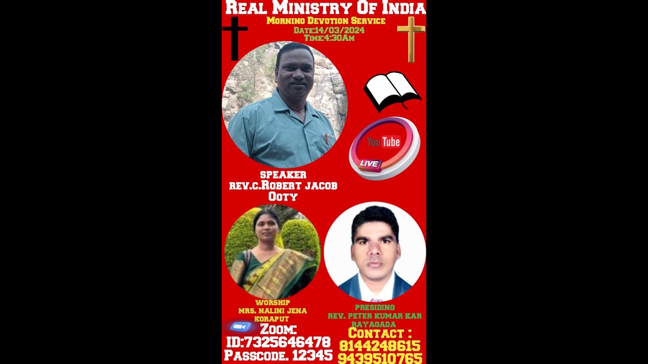 Real Ministry of India March 14th Morning Message By Rev C Robert Jacob ...
