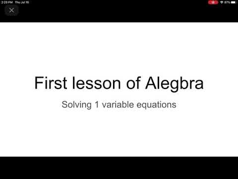 First easy math lesson - YouTube