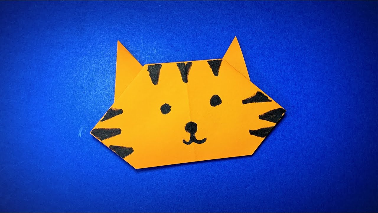 How to make a Paper Tiger head | Origami Tiger - YouTube