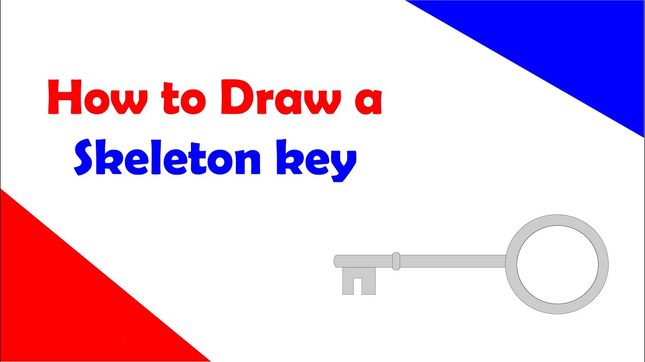 How to Draw a Skeleton key | Easy Step-by-Step drawing tutorial for ...