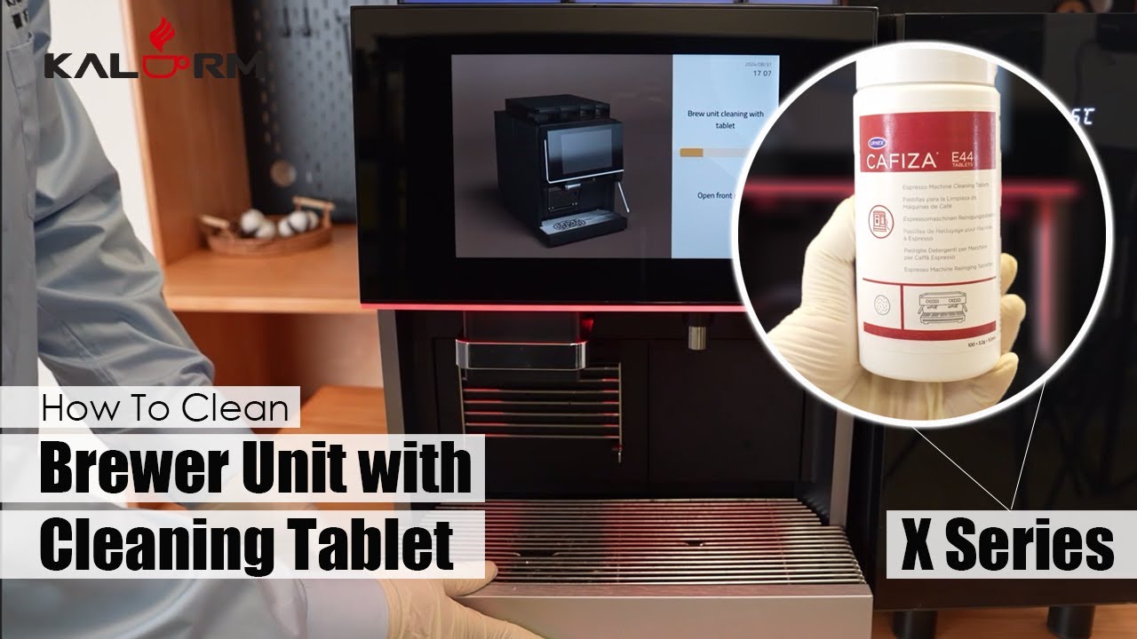 How To Clean Brewer Unit with Cleaning Tablet | KALERM X Series - YouTube