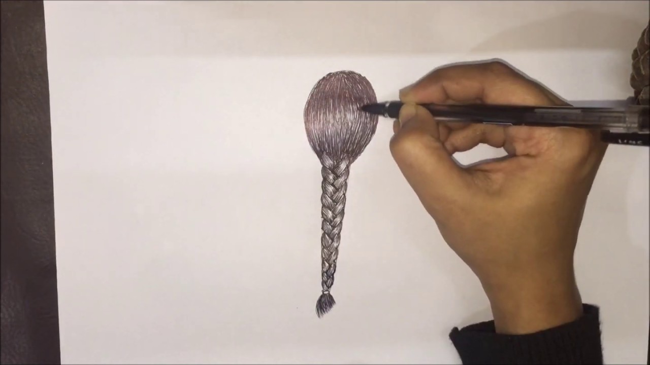 Beautiful Hair Style Hair Design Art, Step by Step Drawing Tutorials ...