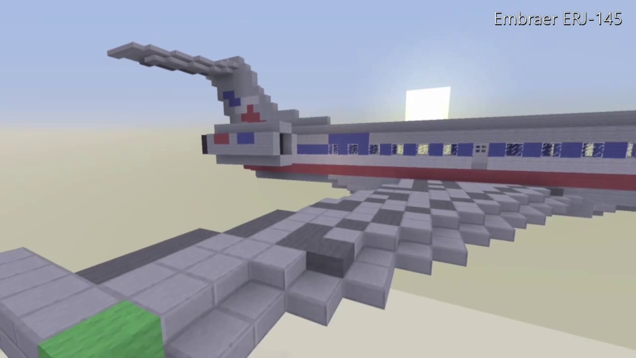 Minecraft Airport: American Eagle Embraer ERJ-145 Tour - YouTube