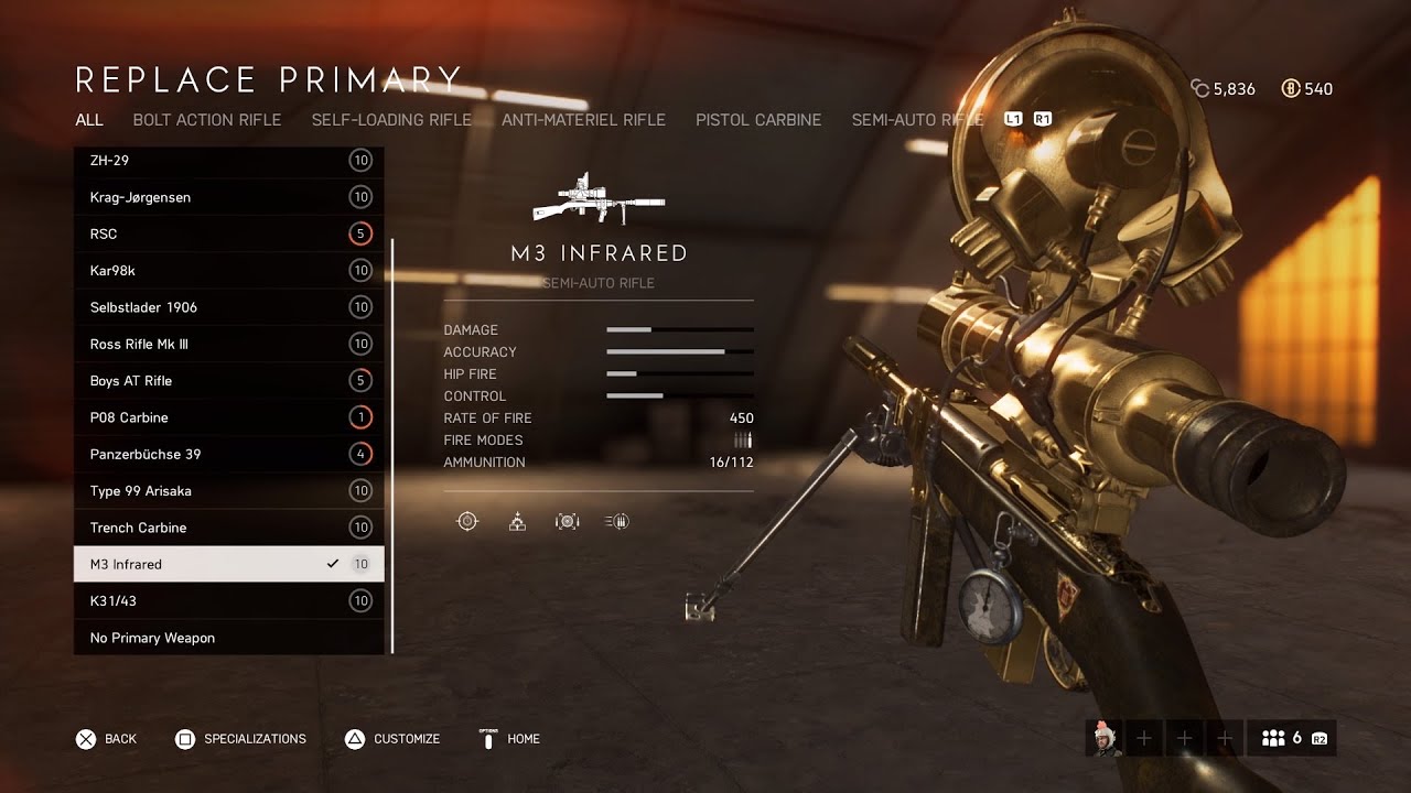 【Battlefield V】あえてマイナーな武器を使ってみる M3 Infrared - YouTube