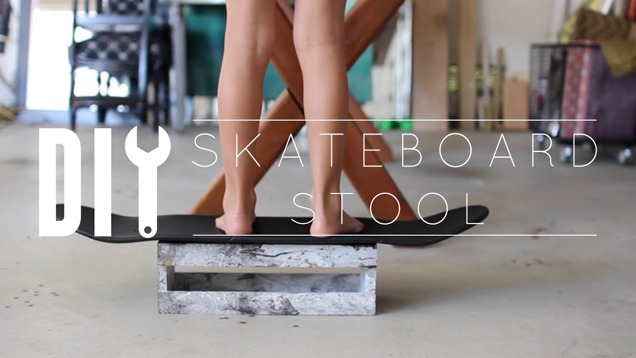 DIY Skateboard Stool - YouTube
