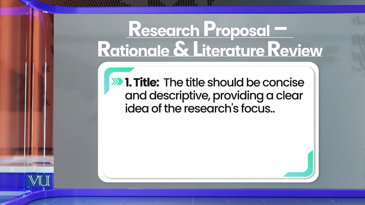 Research Proposal: Rationale & Literature Review | Research Methods in ...