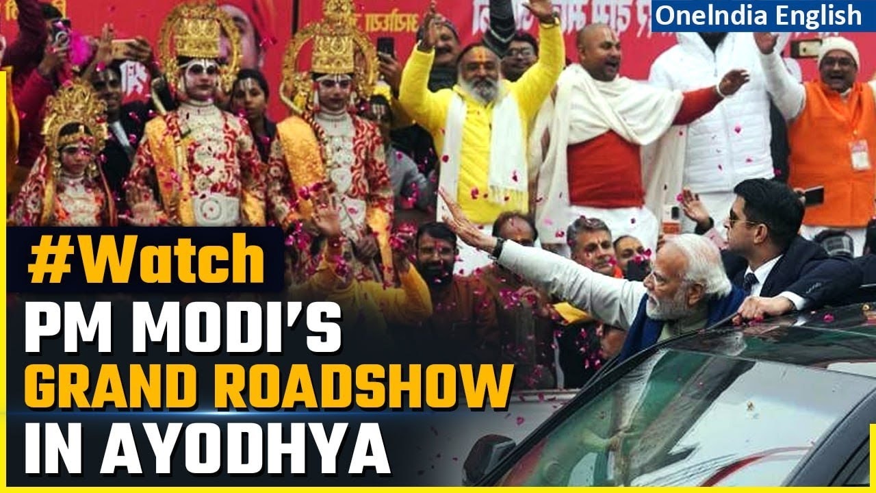 Ram Mandir Inauguration: PM Modi gets rousing welcome in Ayodhya, holds ...