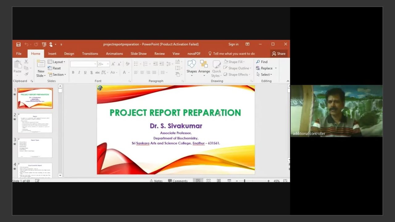 Project Report Preparation I (Tamil) - YouTube