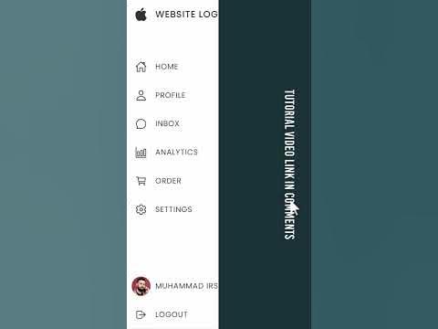 Sliding Sidebar Menu in Html and CSS #shorts - YouTube