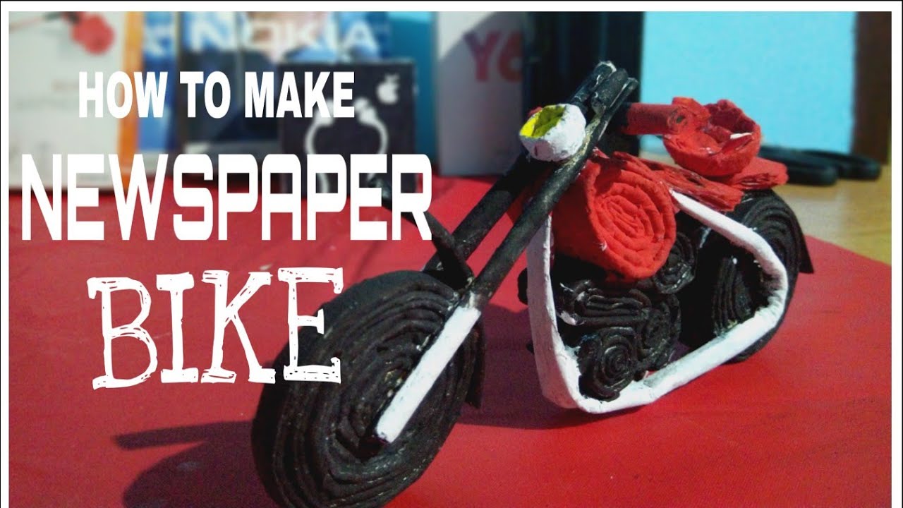 How to make a newspaper bike at home|technoxing bro| - YouTube