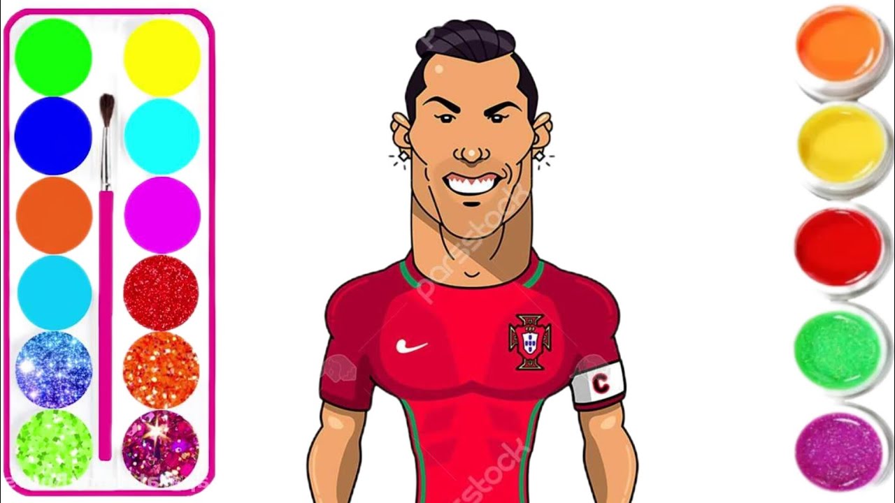Learning to draw a Ronaldo for kids and toddlers👶#adult coloring - YouTube