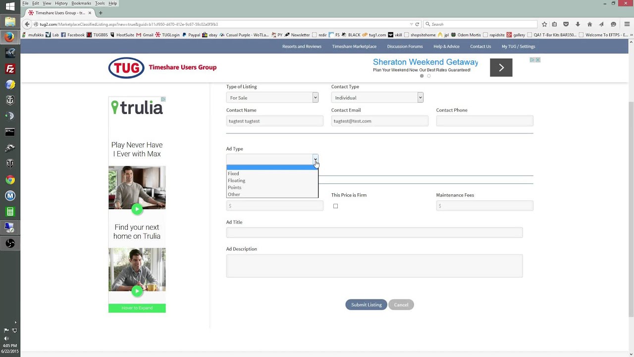 Posting a Timeshare Ad in the TUG Timeshare Marketplace - YouTube