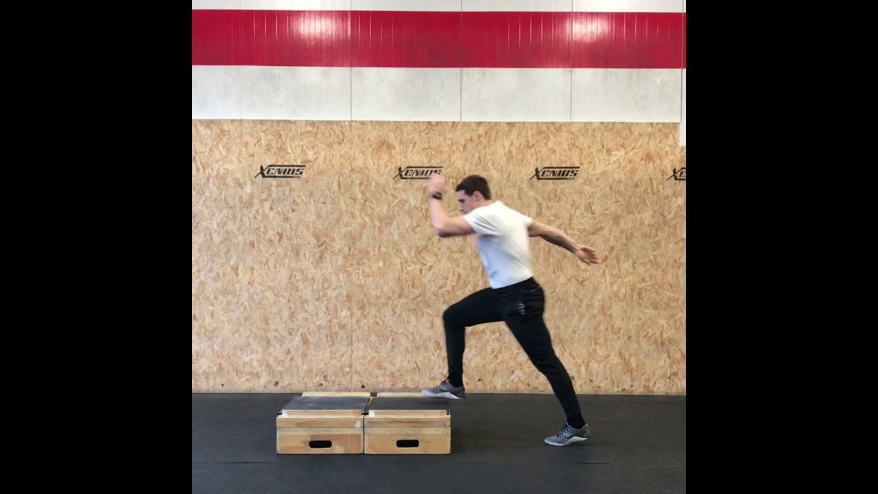 Single Leg Low Box Step Up Jump - YouTube