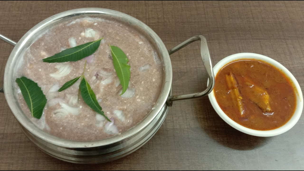Ragi Kool in Tami , Kelvaragu Koozh in Tamil, Aadi Koozh recipe, Aadi ...
