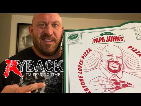 Papa Johns New Shaqaroni Pepperoni Pizza Food Review Ryback Feeding ...